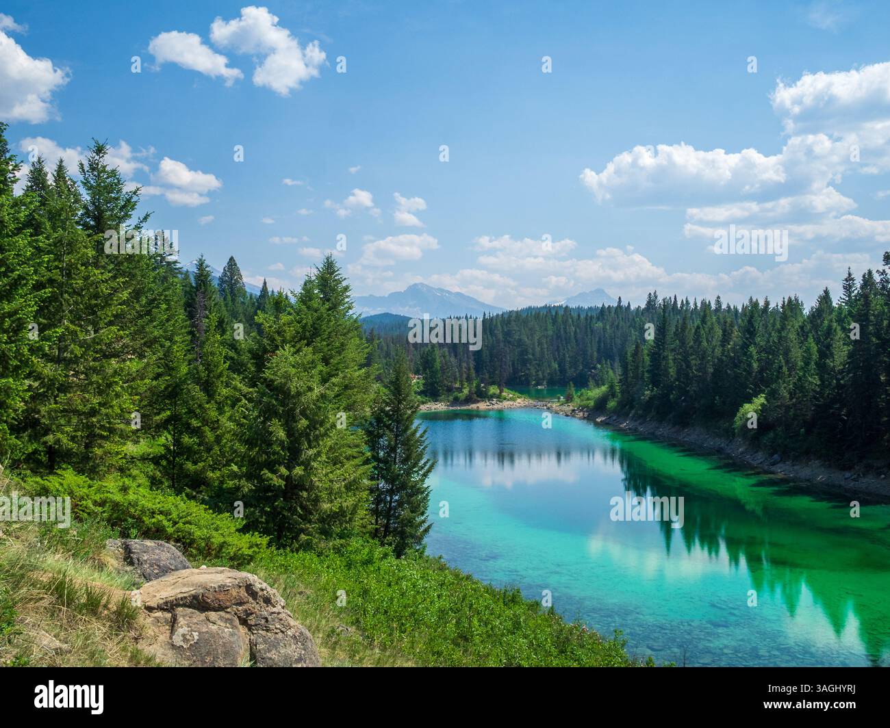 Third Lake, Valley of the Five Lakes, Jasper NP, Canada Stock Photo - Alamy