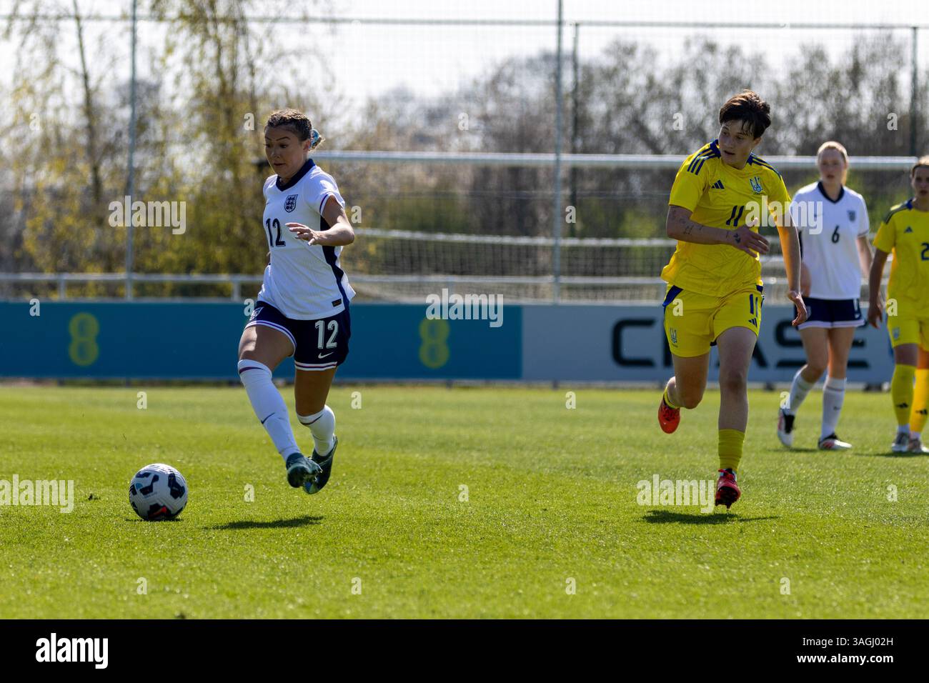 St Georges Park,England, 8th April 2025. Erica Parkinson 12 and in action during the ...