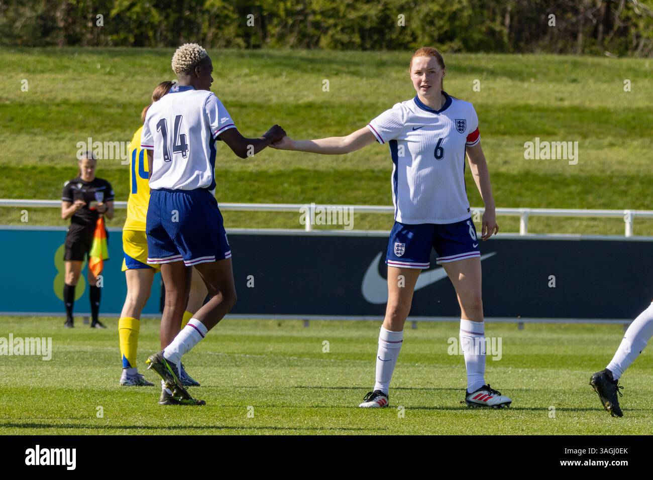 St Georges Park,England, 8th April 2025. in action during the international game for ...