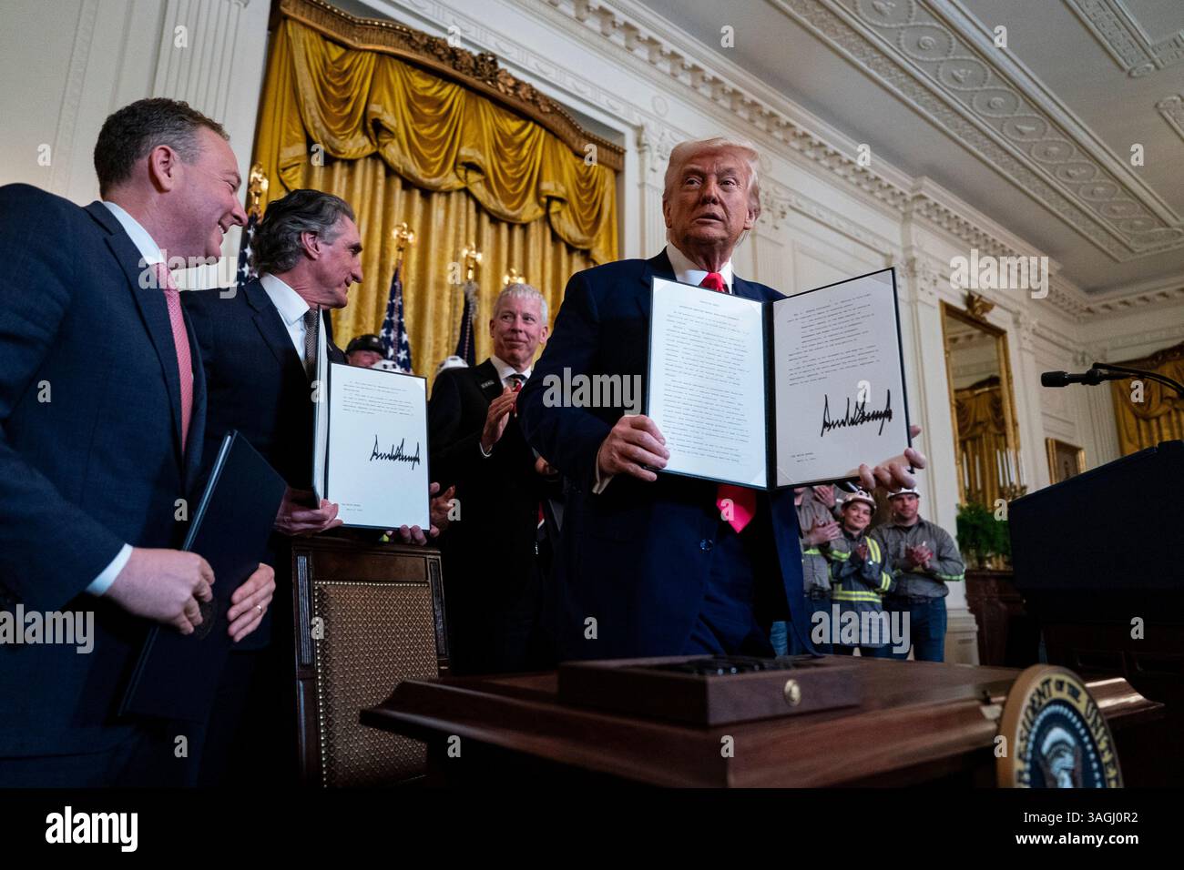 Washington, United States. 08th Apr, 2025. US President Donald Trump ...