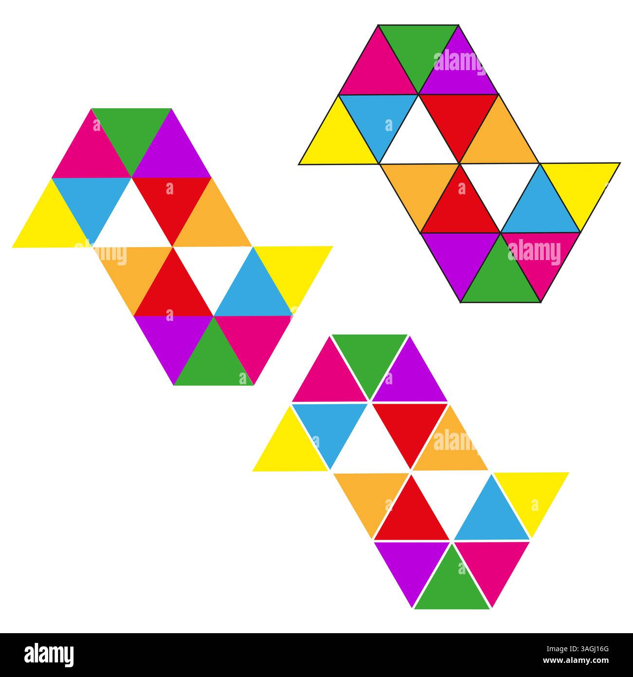 Triangle bird pattern. Colored polygon tiles. Abstract bird vector. Geometric symmetry art Stock ...