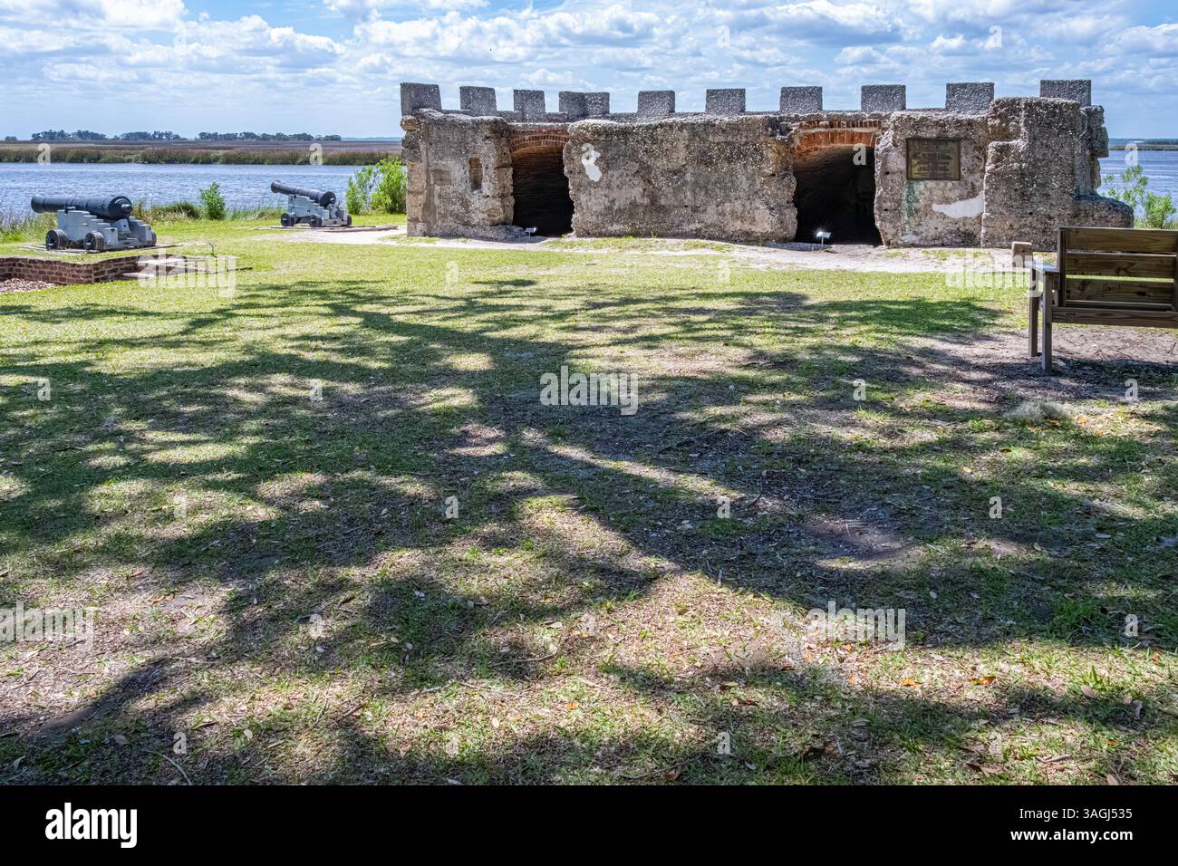 Fort Frederica, built by General James Oglethorpe in 1736, on St ...
