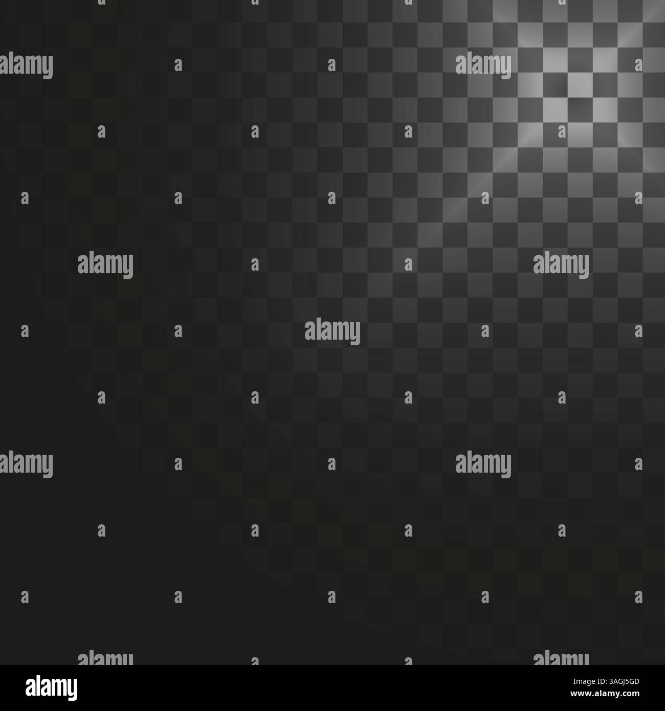 Cross glow pattern. Right corner flare. Vector checker overlay. Bright ...