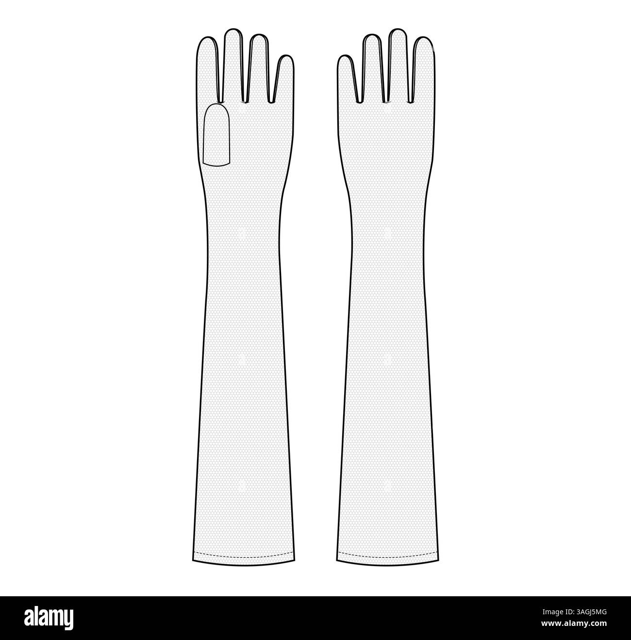 Tulle Opera Gloves Elbow Upper Arm length Fashion hand accessory ...