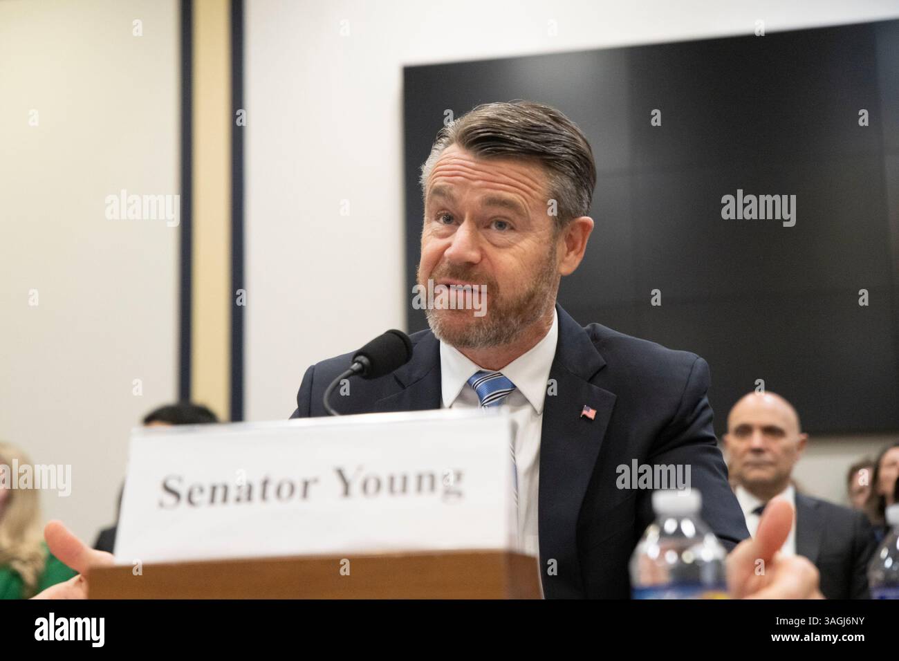 United States Senator Todd Young (Republican of Indiana) makes opening ...