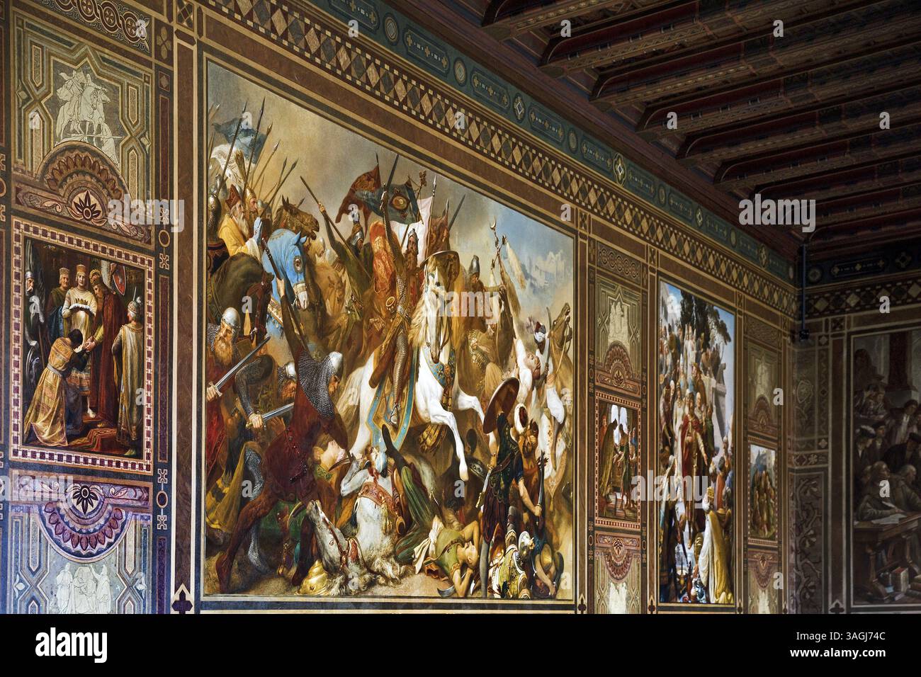 Cycle of murals in the Kaisersaal Goslar in the spirit of Borussian ...