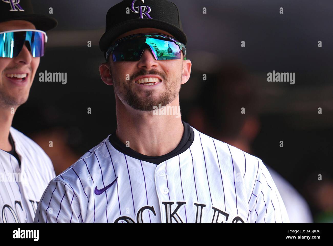 Colorado Rockies outfielder Brenton Doyle (9) in the first inning of a ...