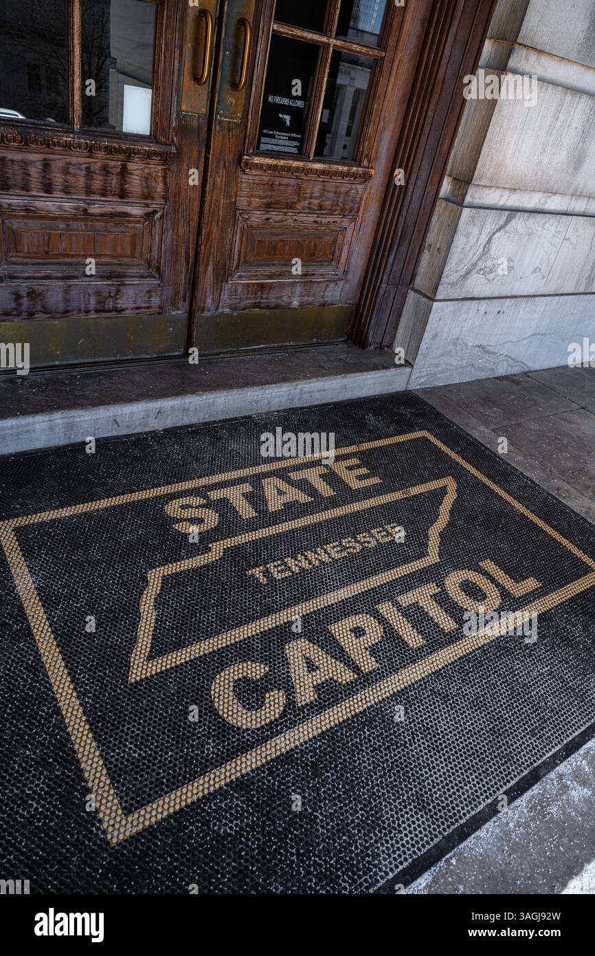 Entrance to the State Capitol in Tennessee Stock Photo - Alamy
