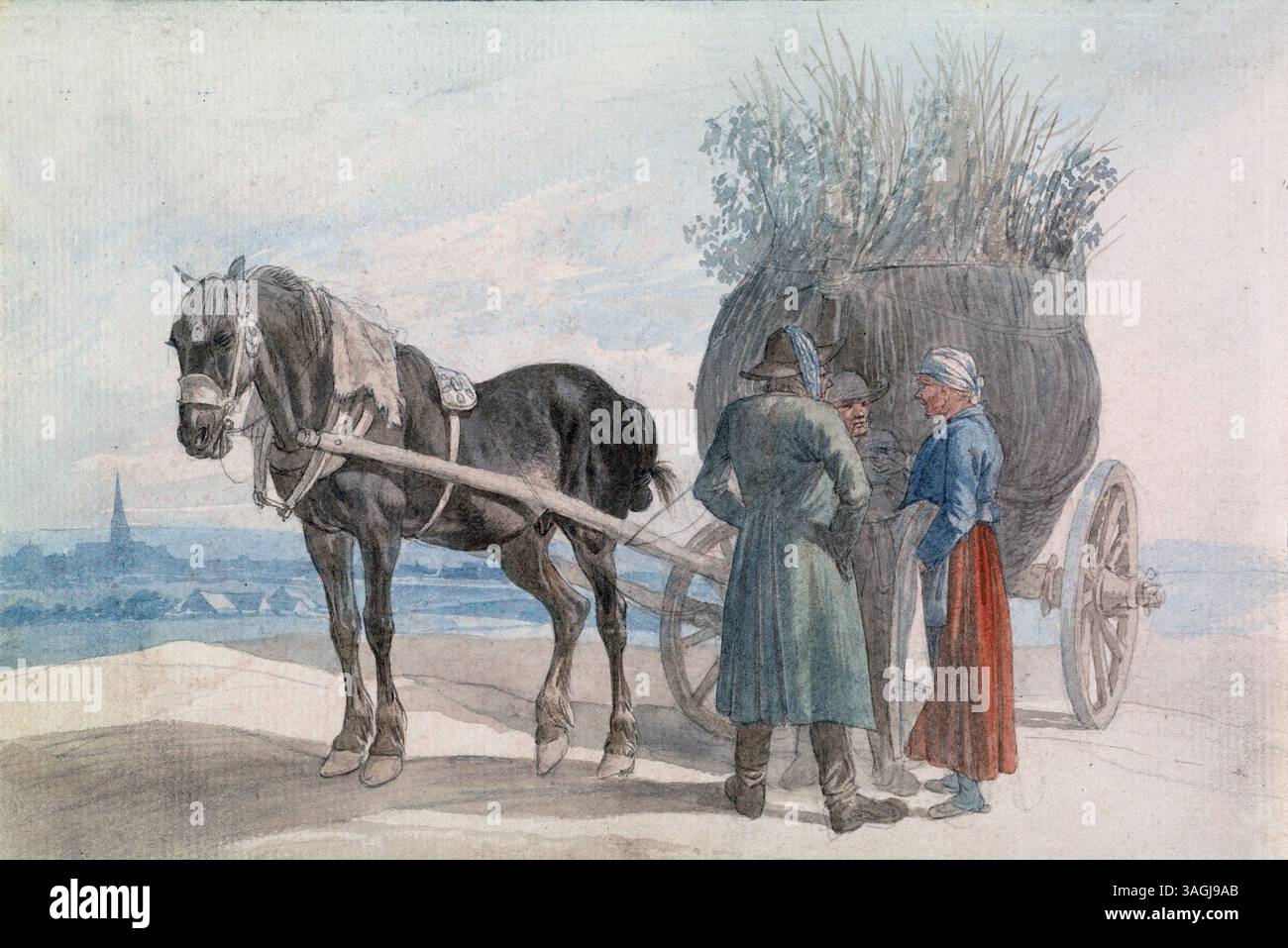 Austrian peasants with a horse and cart hi-res stock photography and ...