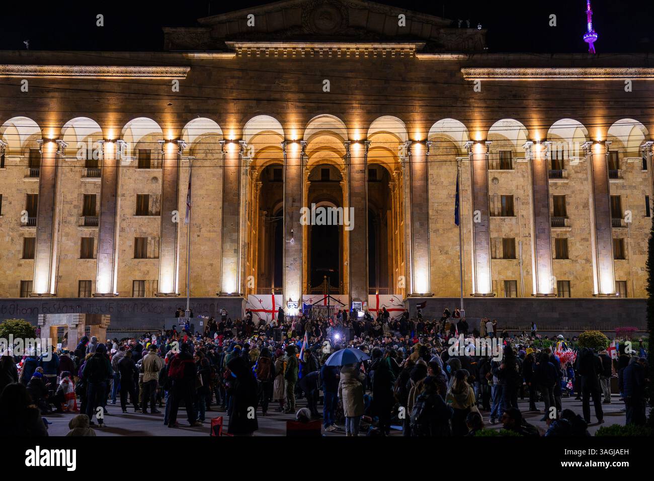 Tbilisi, Georgia, 09 April 2025. People lay flowers at the 1989 tragedy ...