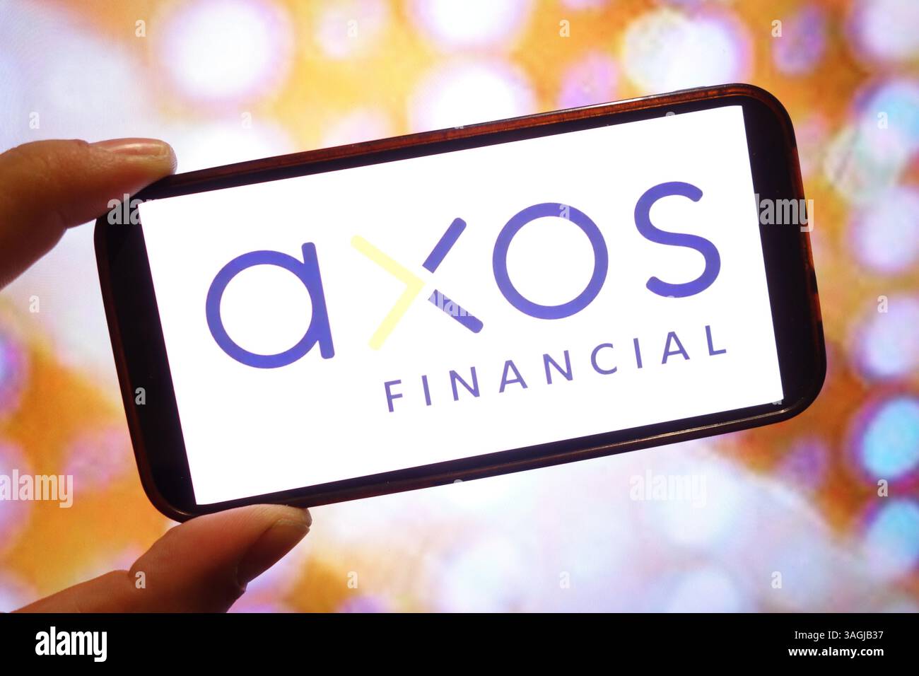 April 7, 2025, Poland: In this photo illustration, the Axos Financial ...