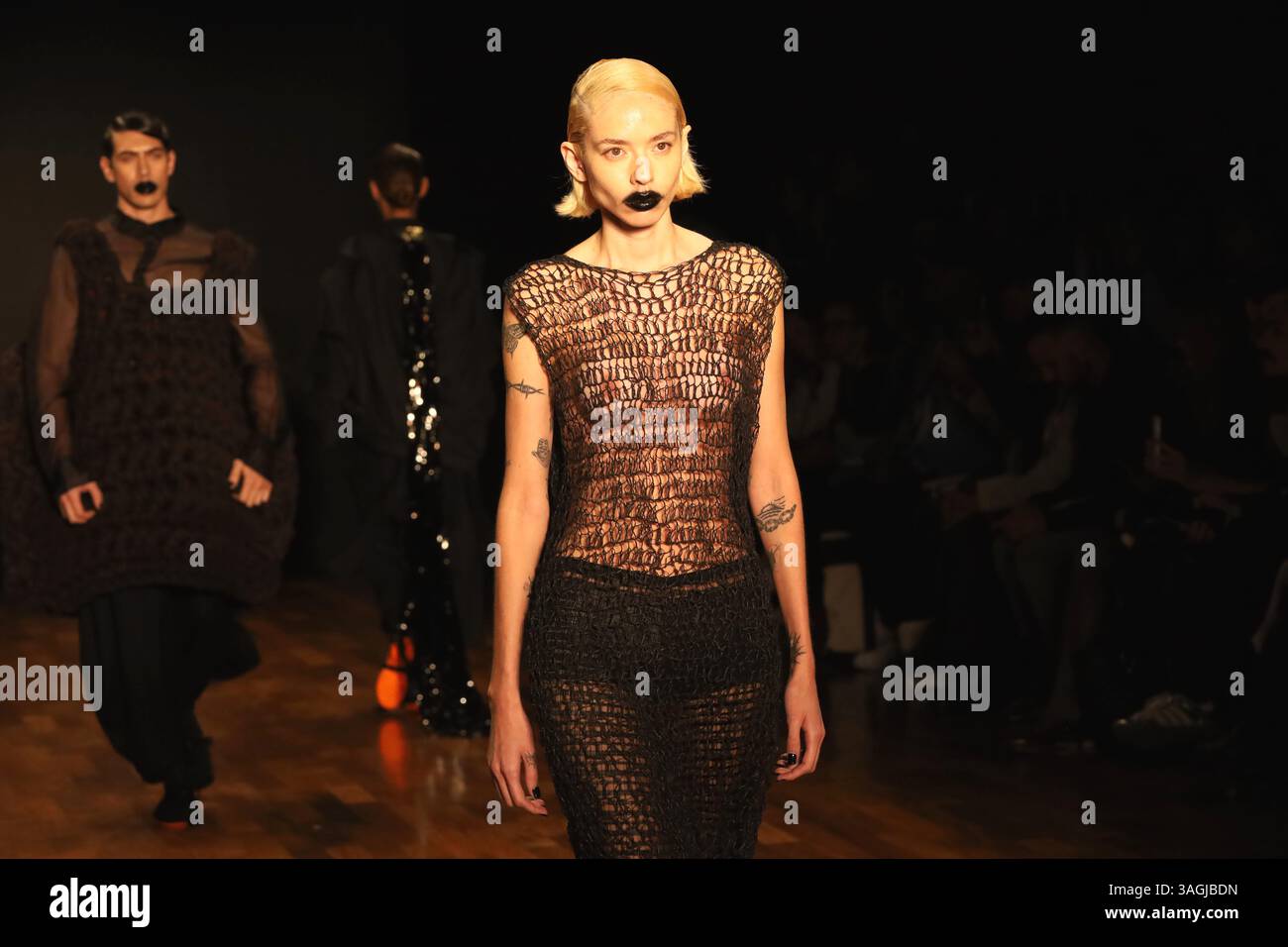 Sao Paulo, Brazil. Apr 8, 2025. Entertainment. Sao Paulo Fashion Week ...