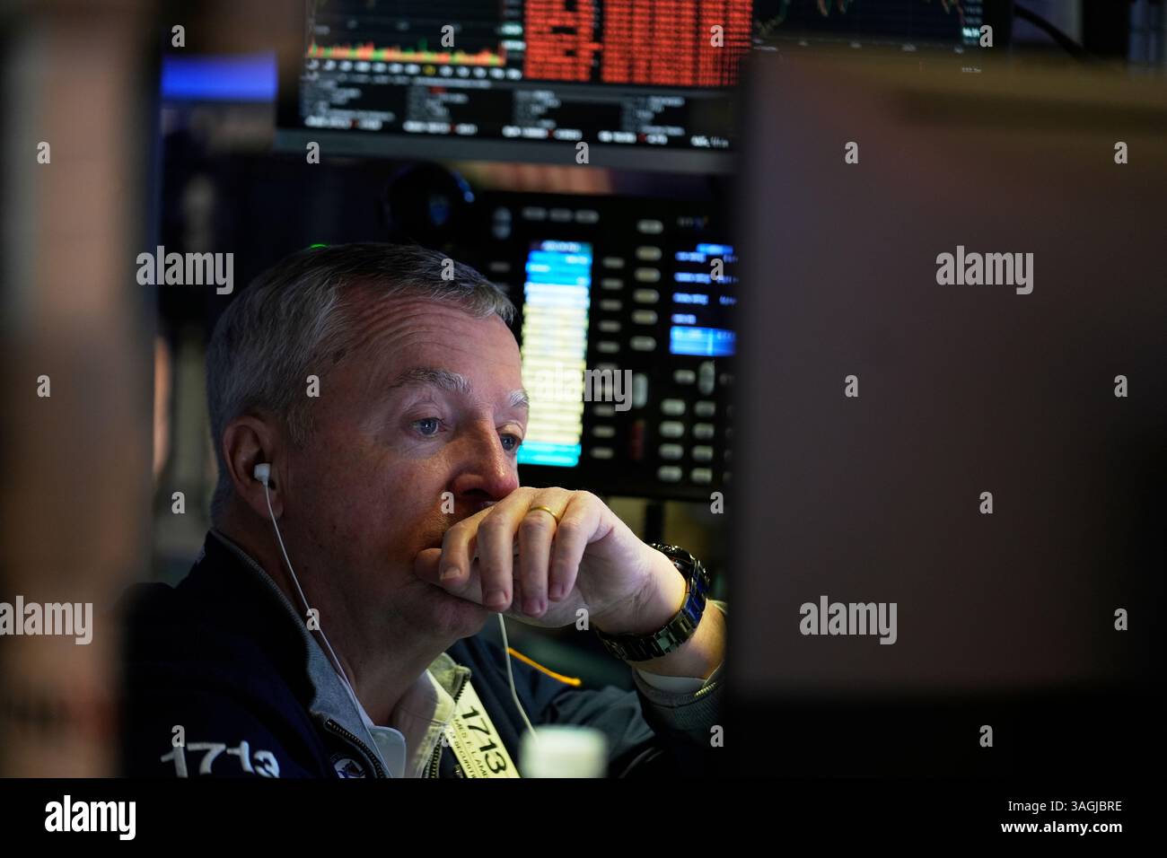 James Lamb works on the floor at the New York Stock Exchange in New ...