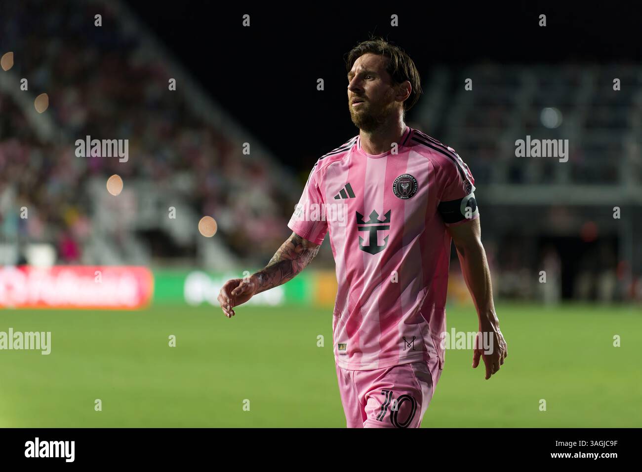Fort Lauderdale, Florida; USA. Argentine football legend Lionel Messi ...