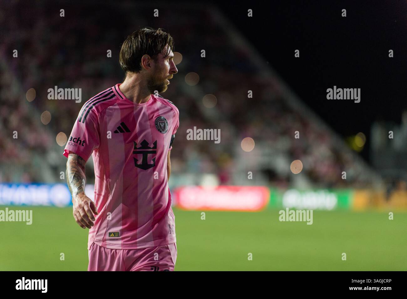 Fort Lauderdale, Florida; USA. Argentine football legend Lionel Messi ...