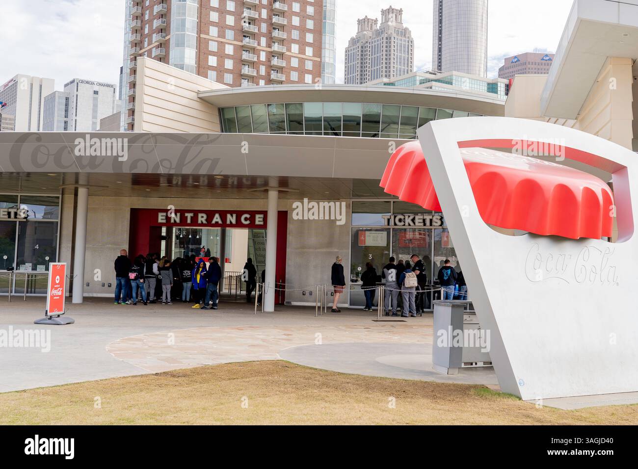 Atlanta, Georgia, USA - January 17, 2020: Entrance of World of Coca ...