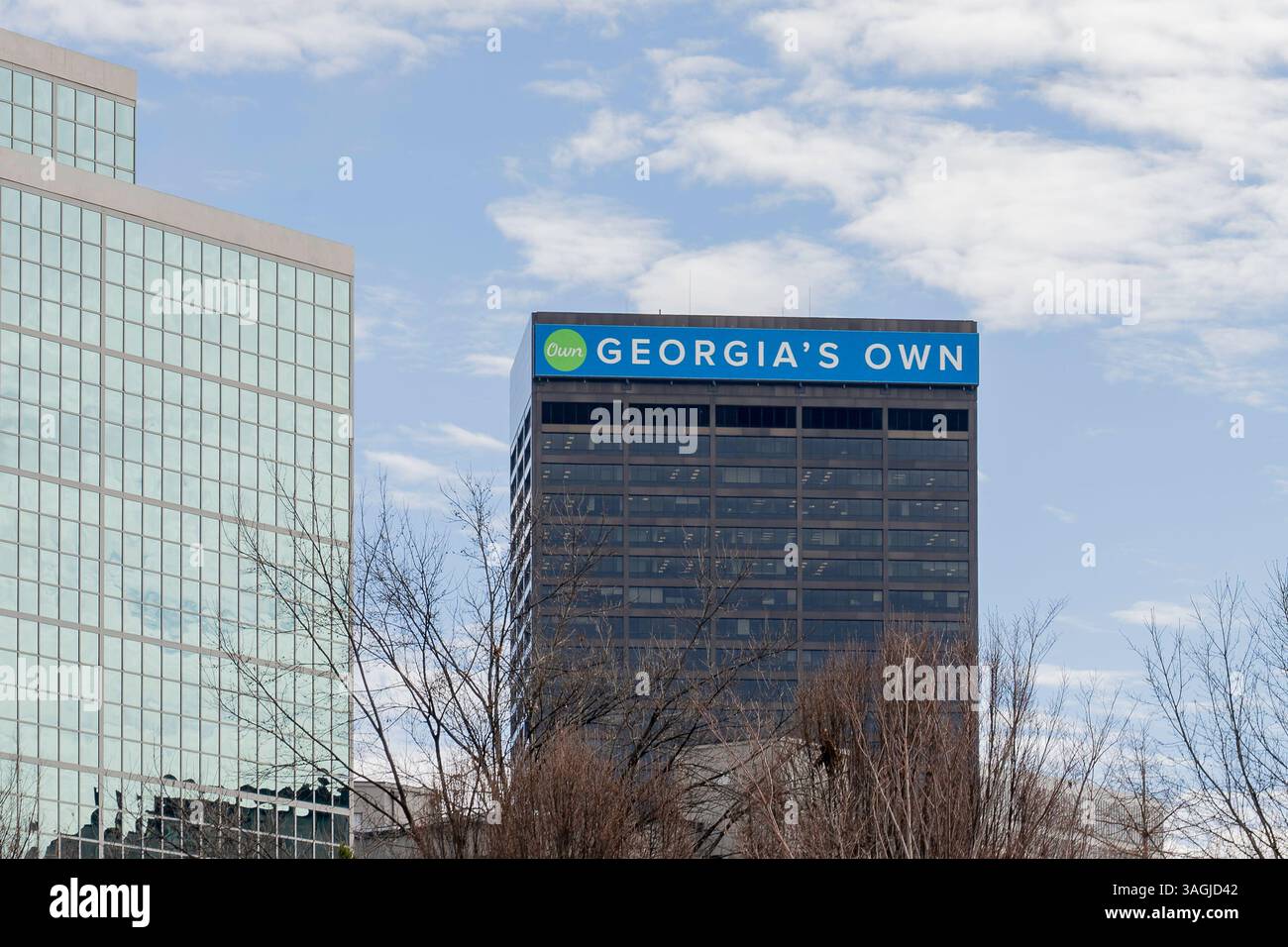 Atlanta, Georgia, USA- January 17, 2020: Georgia's Own sign on their ...