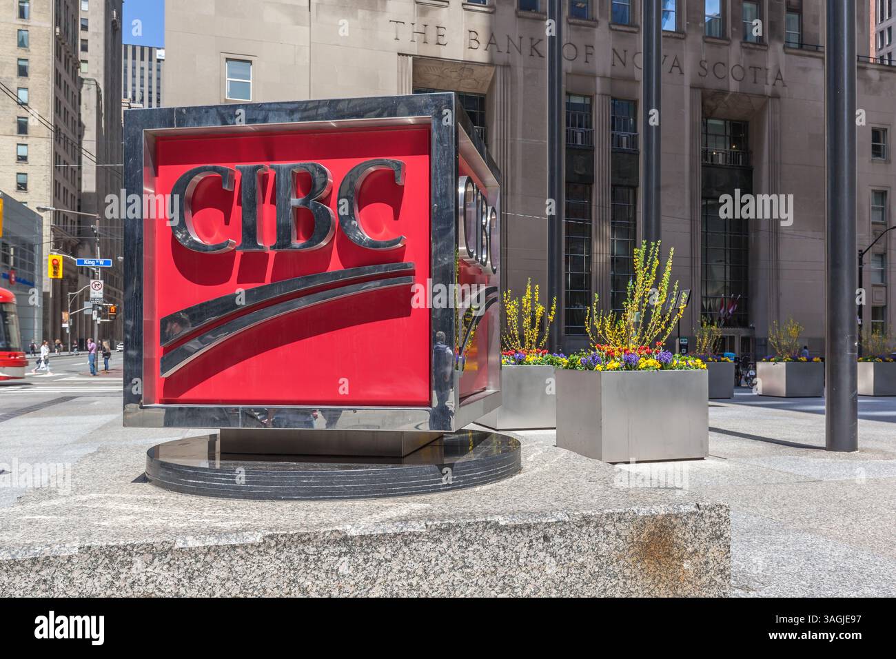 Toronto, Ontario, Canada - May 5, 2018: Sign of CIBC (Canadian Imperial ...