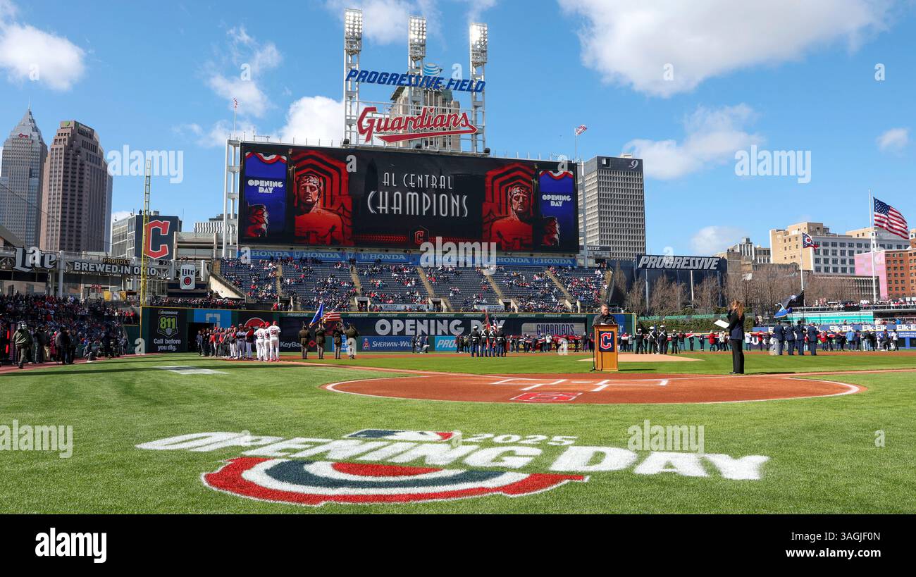 CLEVELAND, OH - APRIL 08: A general view of Progressive Field prior to ...