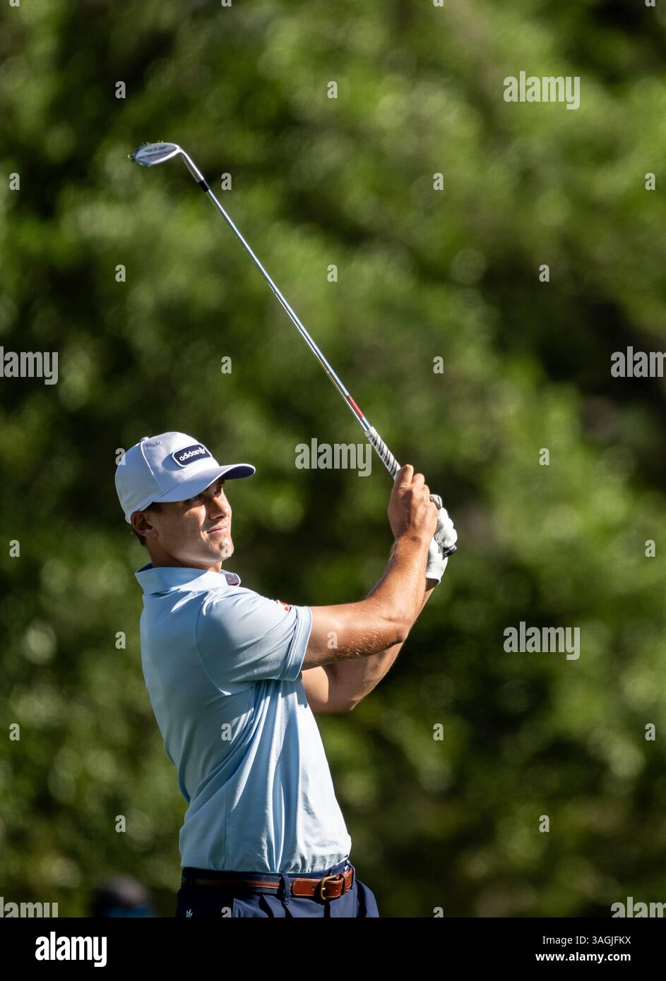 Ludvig Åberg of, Sweden. , . during a practice round prior to the 2025 ...