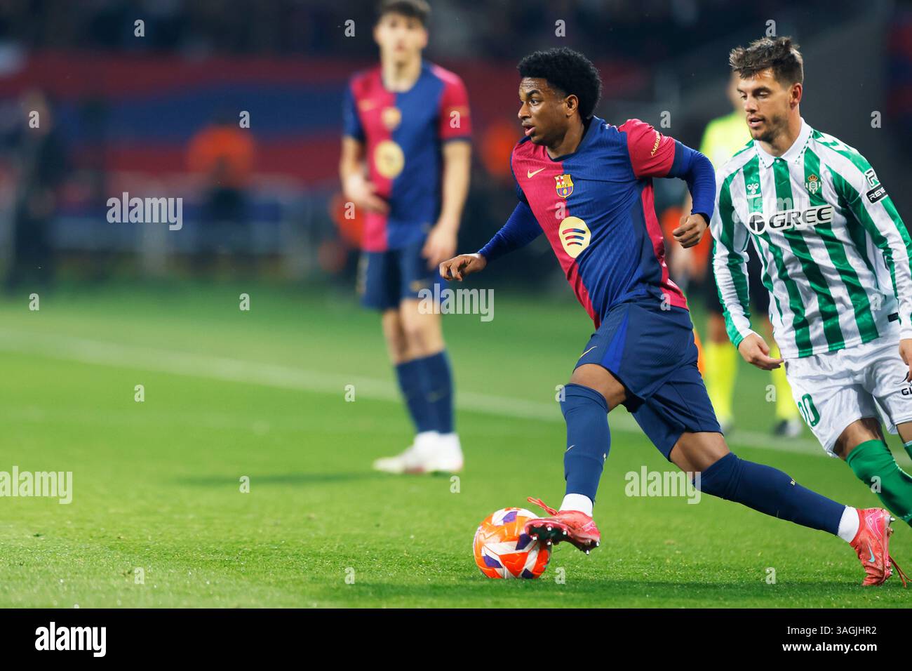 Alejandro Balde (Barcelona), APRIL 5, 2025 - Football / Soccer ...