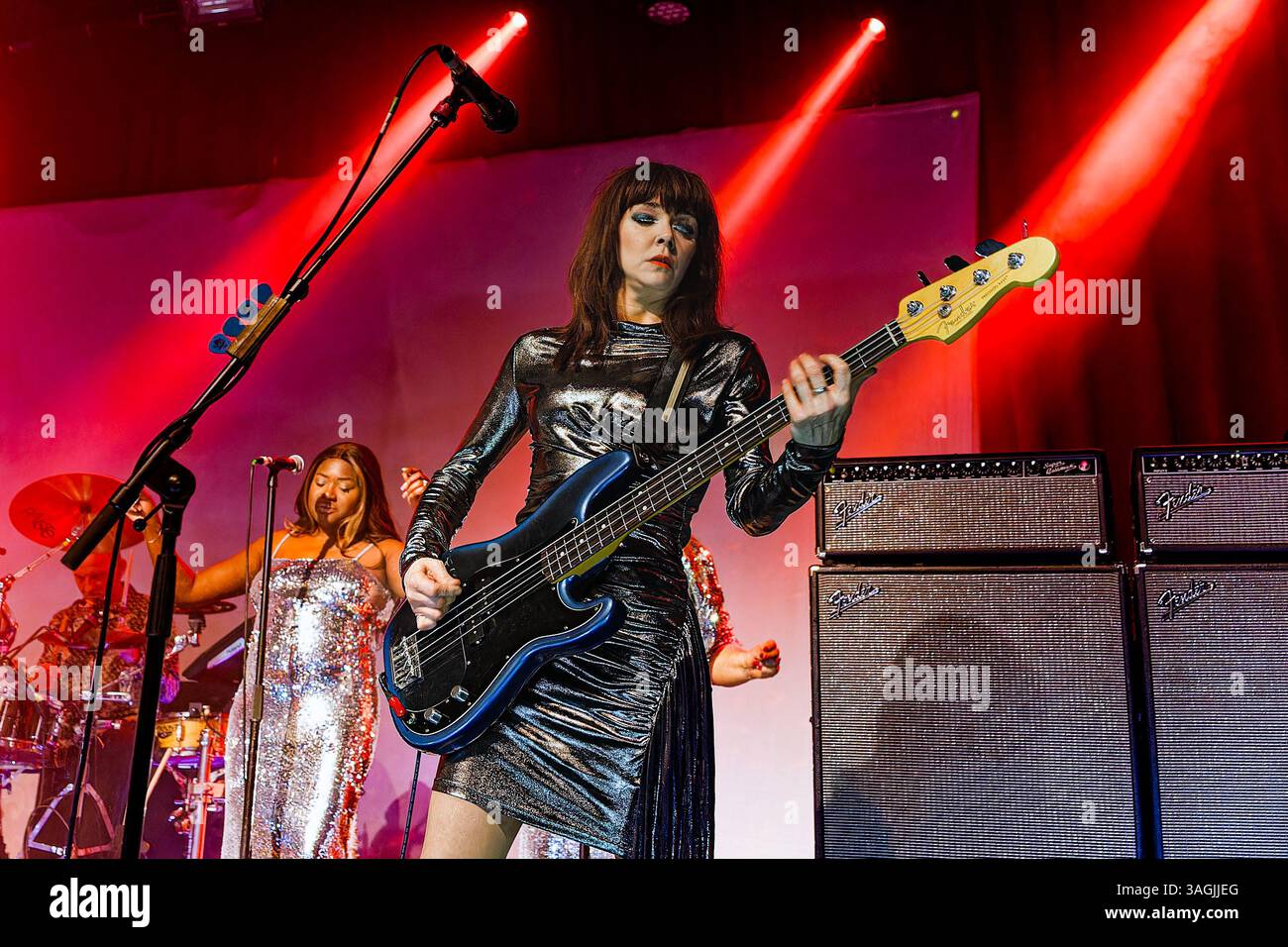 April 8, 2025, Liverpool, United kingdom: SIMONE MARIE BUTLER (bass) of ...