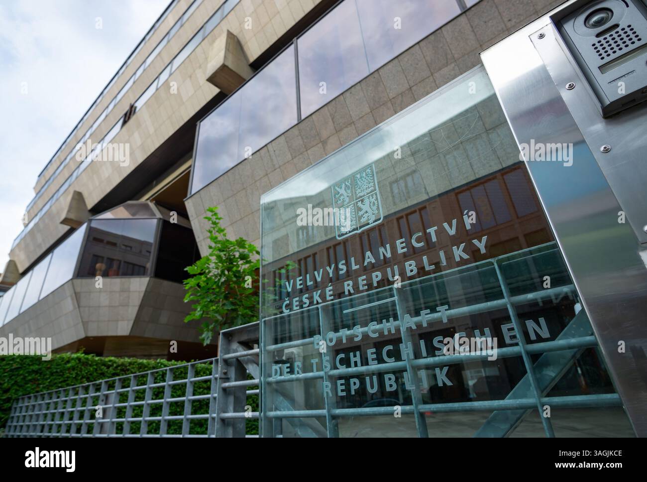 The Embassy of the Czech Republic in Berlin, Germany, photographed from ...