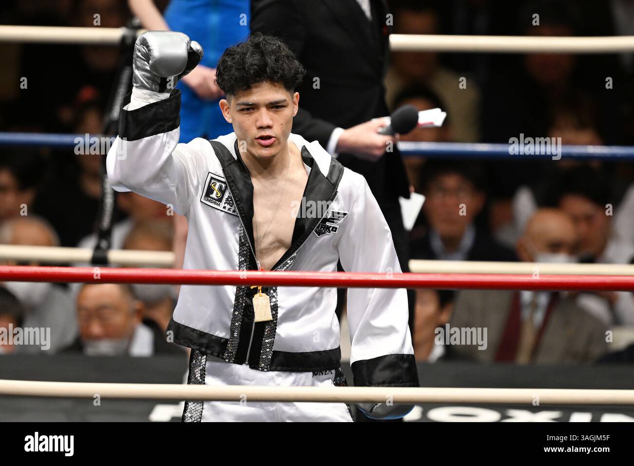 Tokyo, Japan, Credit: MATSUO. 8th Apr, 2025. Toshiki Kawamitsu Boxing ...