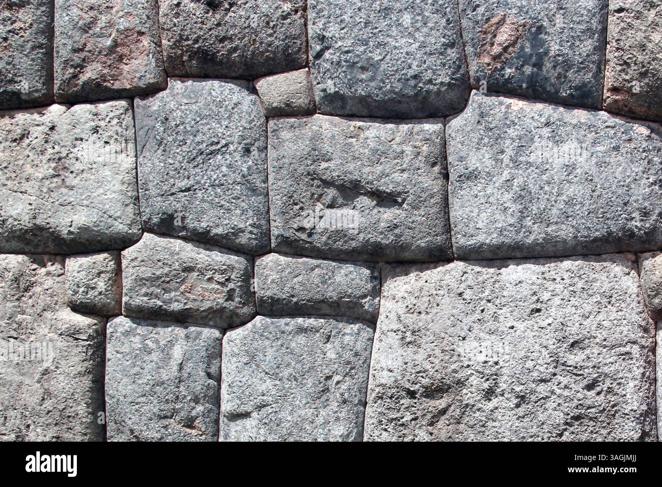 The buildings in Machu Picchu, Peru built with granite blocks, weigh ...