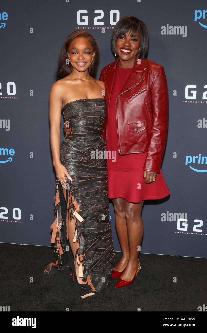Actors Marsai Martin, left, and Viola Davis attend the special ...