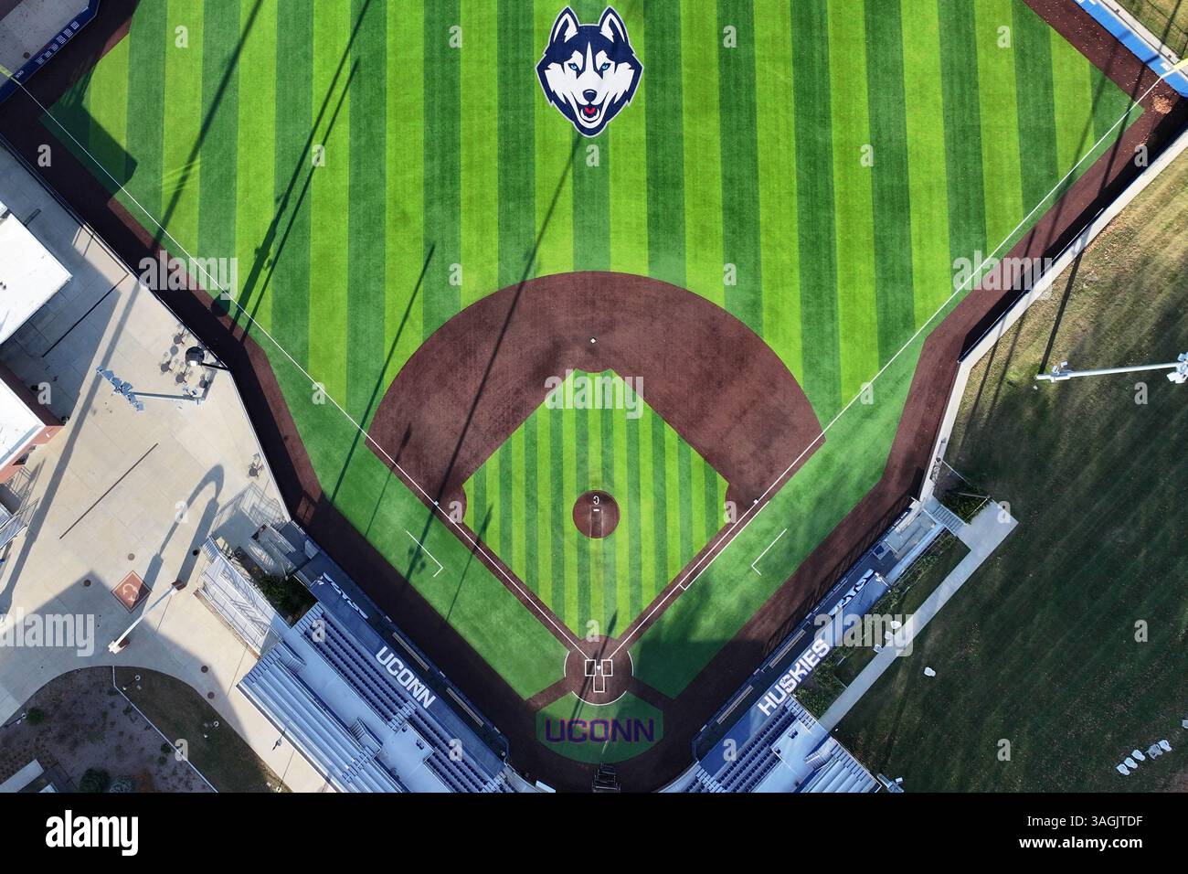 A general overall view of the Elliot Ballpark on the campus of the ...