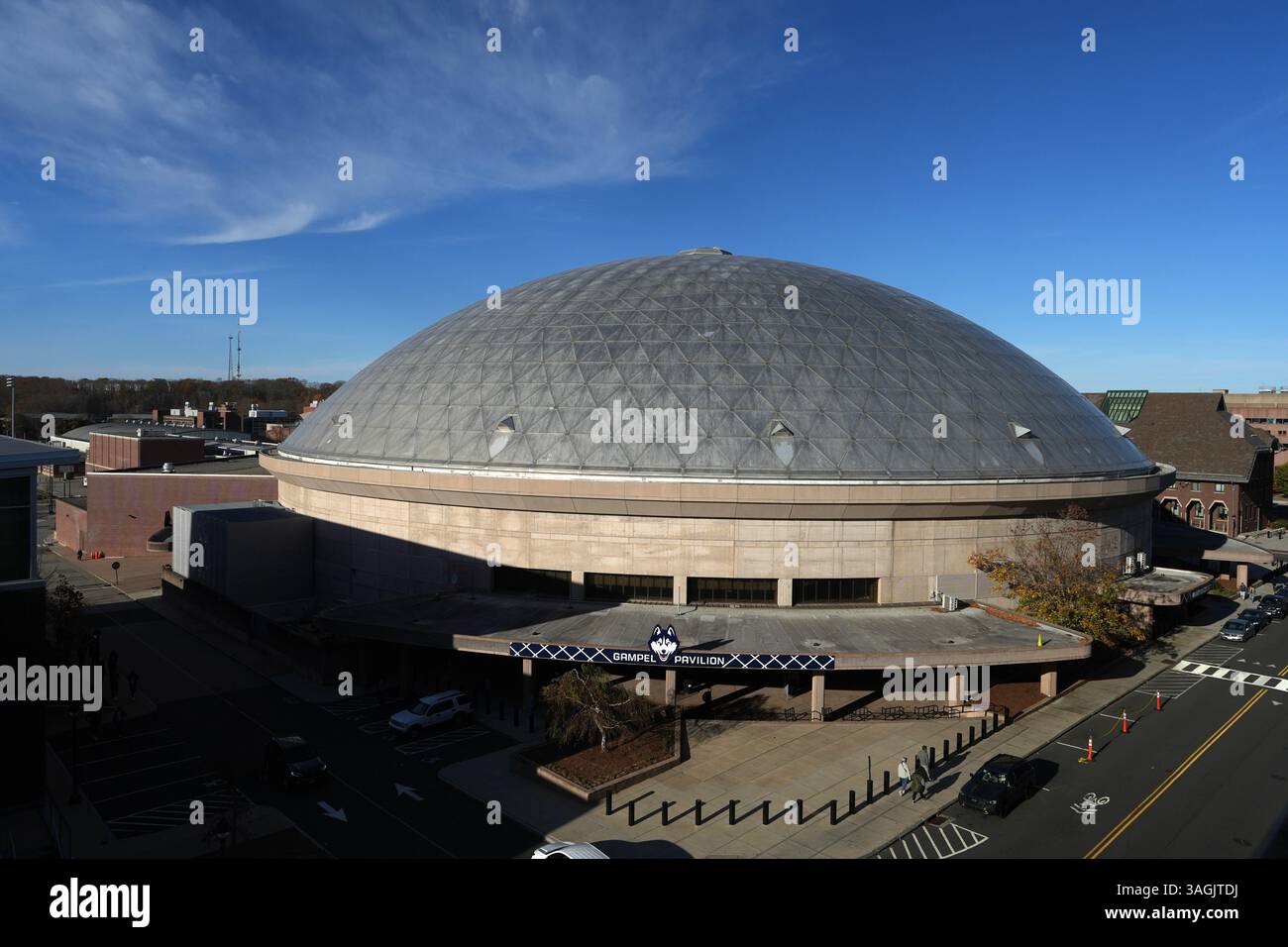 A general overall view of the Harry A. Gampel Pavilion on the campus of ...