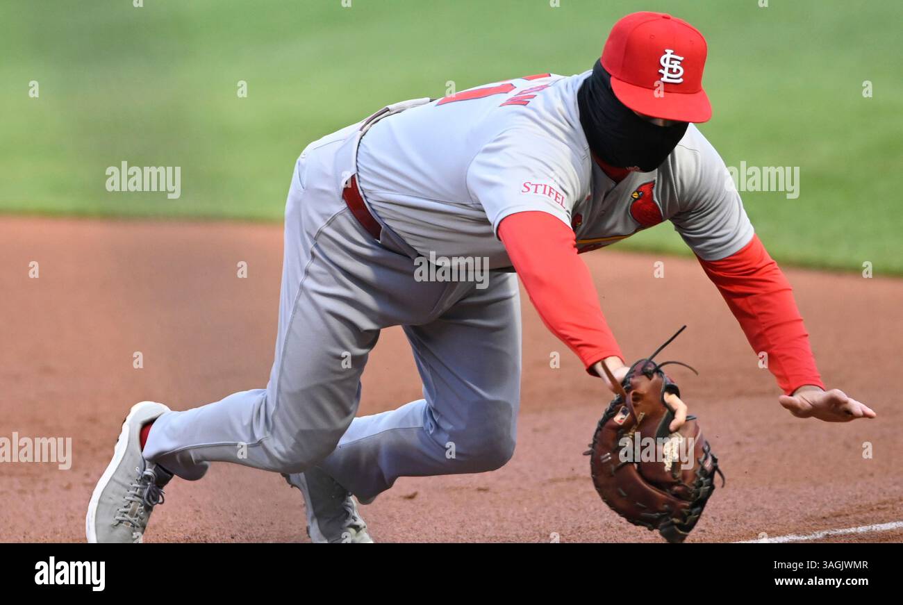 Pittsburgh, United States. 08th Apr, 2025. St. Louis Cardinals first ...