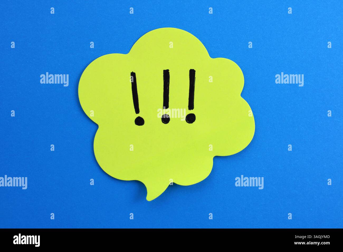Speech bubble with exclamation marks Stock Photo - Alamy