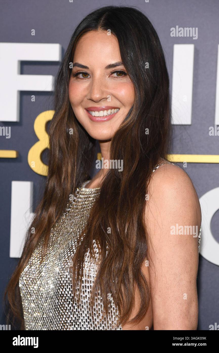 New York, USA. 08th Apr, 2025. Actress Olivia Munn attends Apple TV 's ...