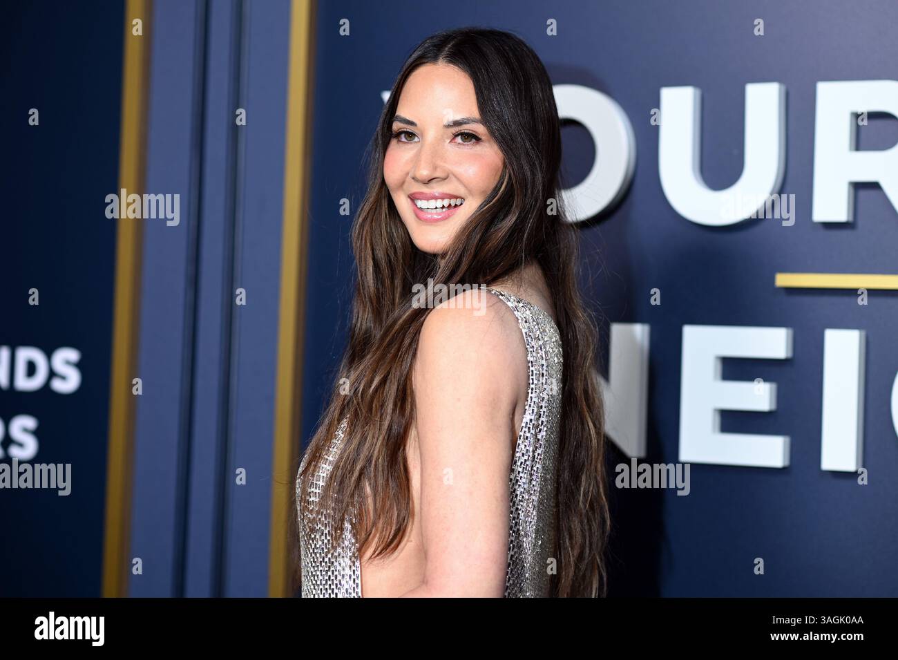 New York, USA. 08th Apr, 2025. Actress Olivia Munn attends Apple TV 's ...