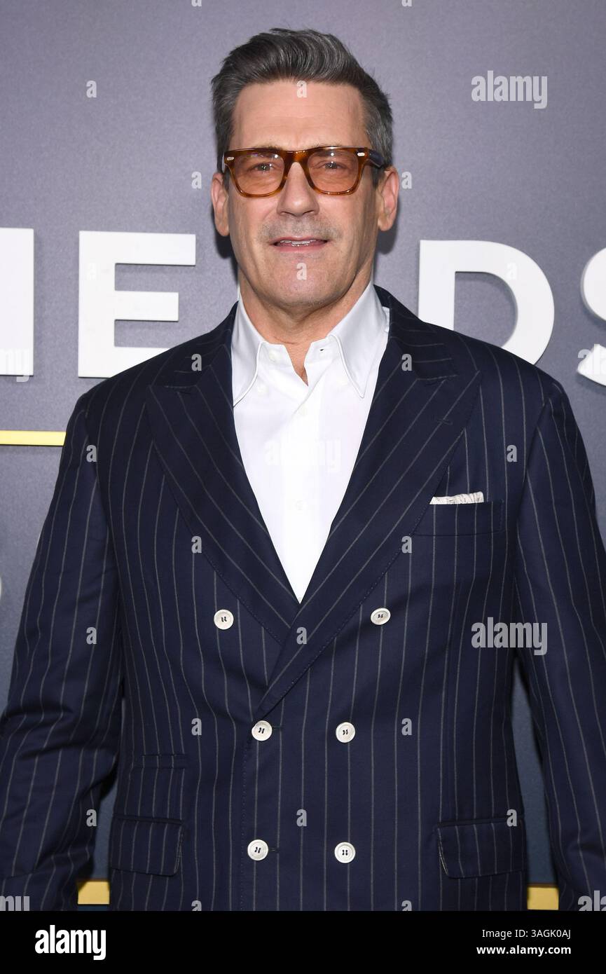 New York, USA. 08th Apr, 2025. Actor Jon Hamm attends Apple TV 's 'Your ...