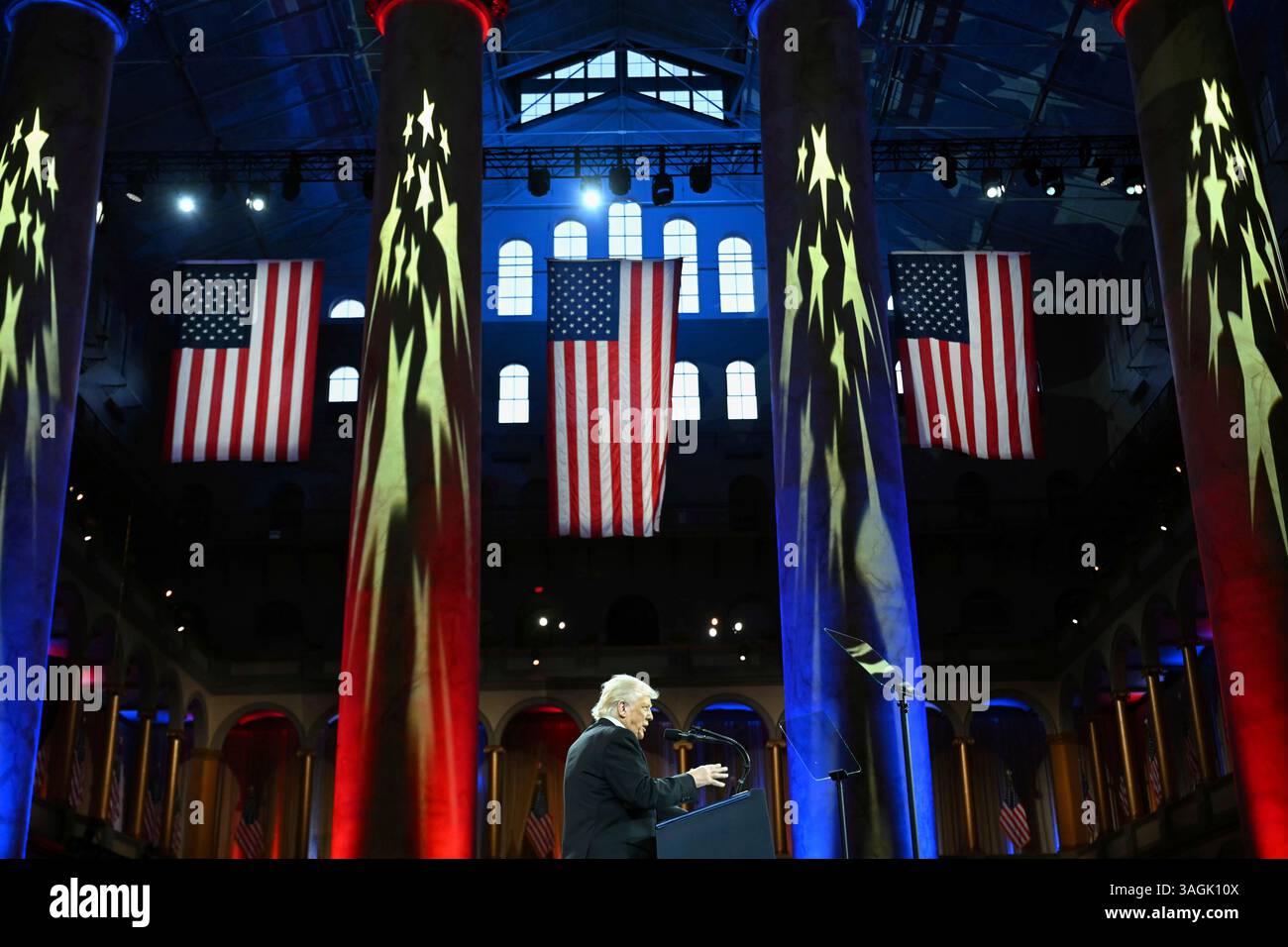 President Donald Trump speaks at the National Republican Congressional ...