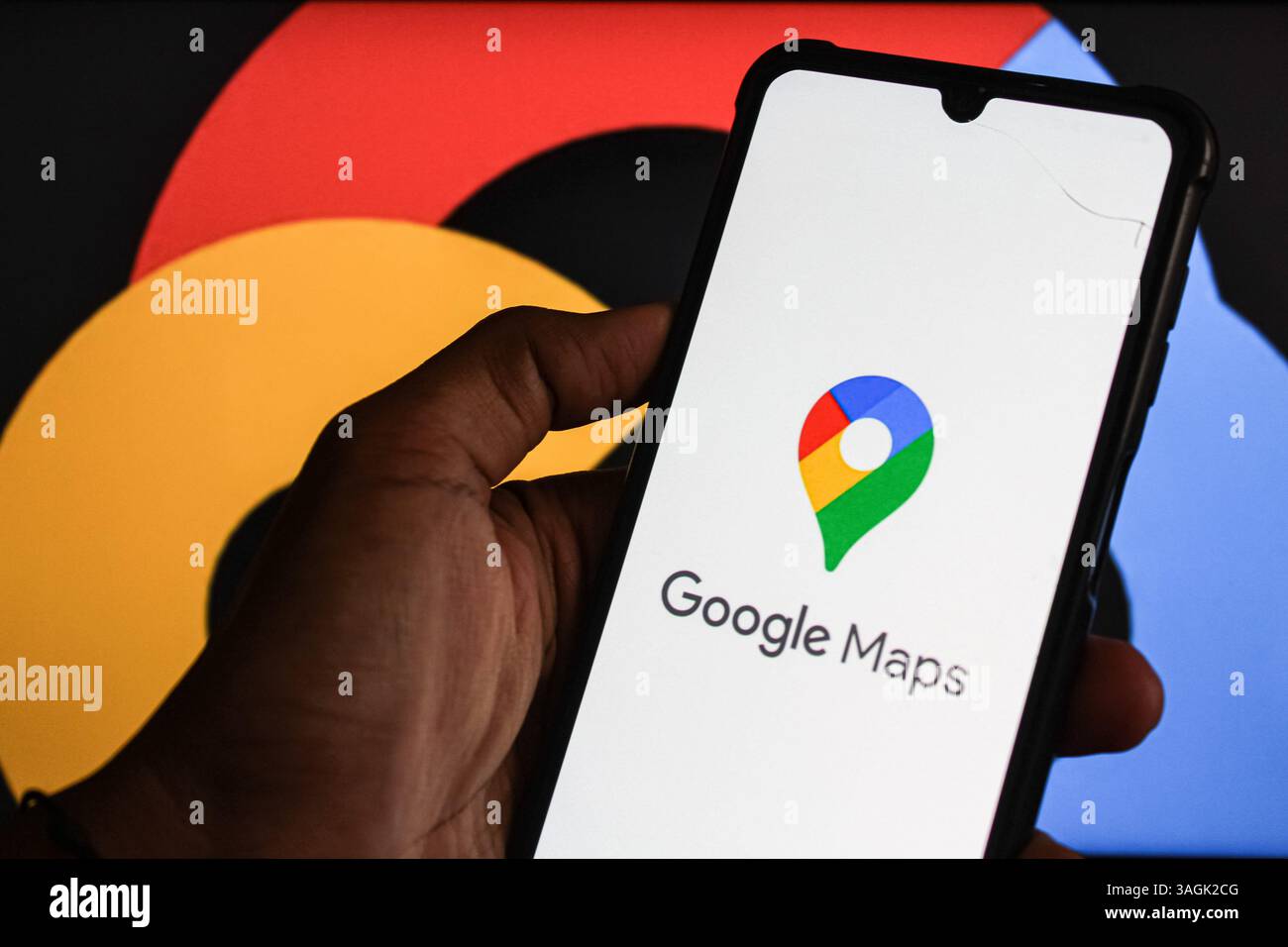 Indonesia. 4th Feb, 2025. In this photo illustration, the Google Maps ...