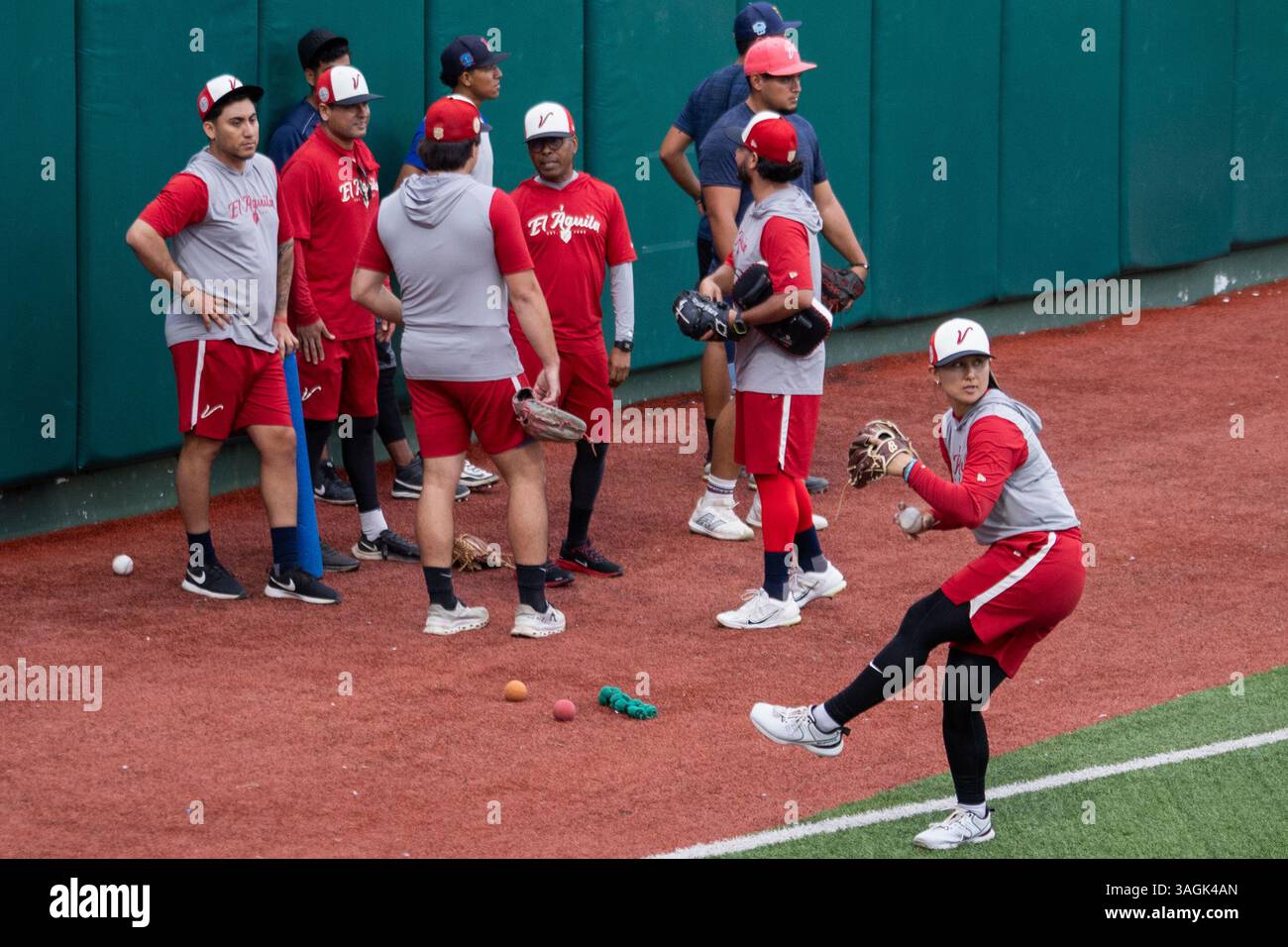Player Kelsie Whitmore winds up before throwing a ball during a ...