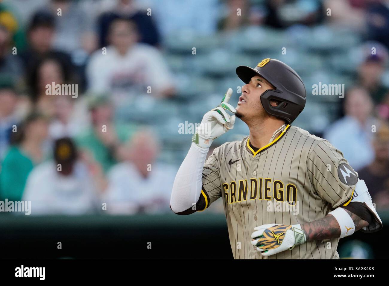 San Diego Padres' Manny Machado celebrates after hitting a solo home ...