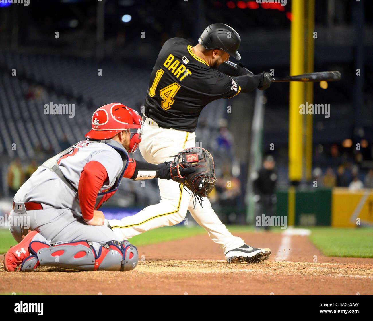 Pittsburgh, United States. 08th Apr, 2025. Pittsburgh Pirates catcher ...