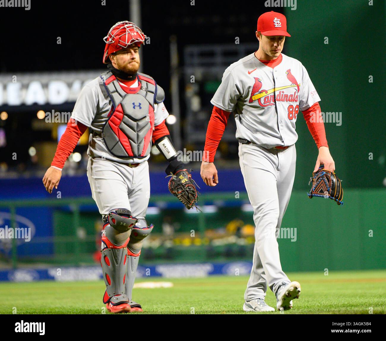 St. Louis Cardinals catcher Pedro Pagés (43) and St. Louis Cardinals ...