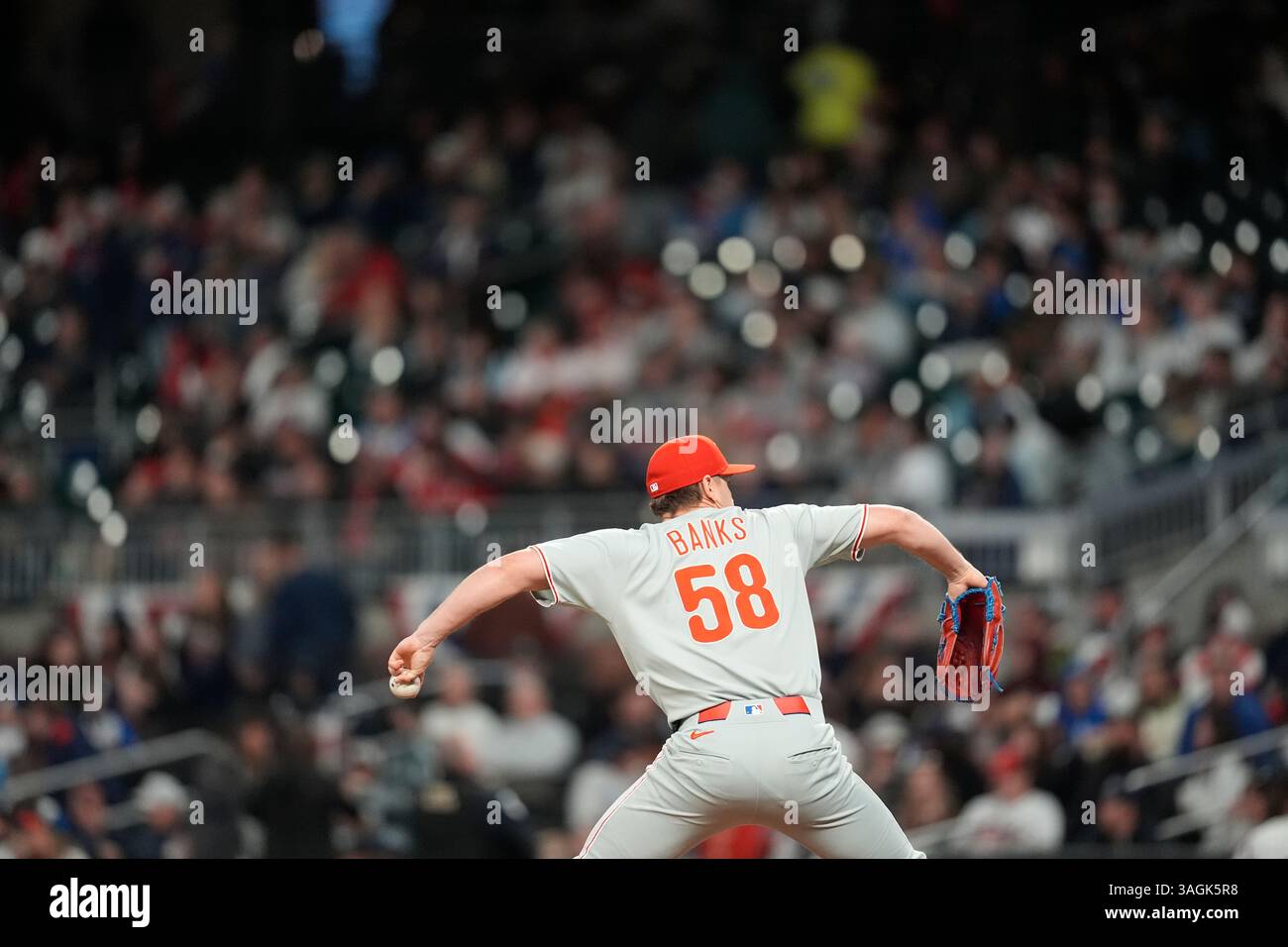 Philadelphia Phillies pitcher Tanner Banks (58) works against the ...