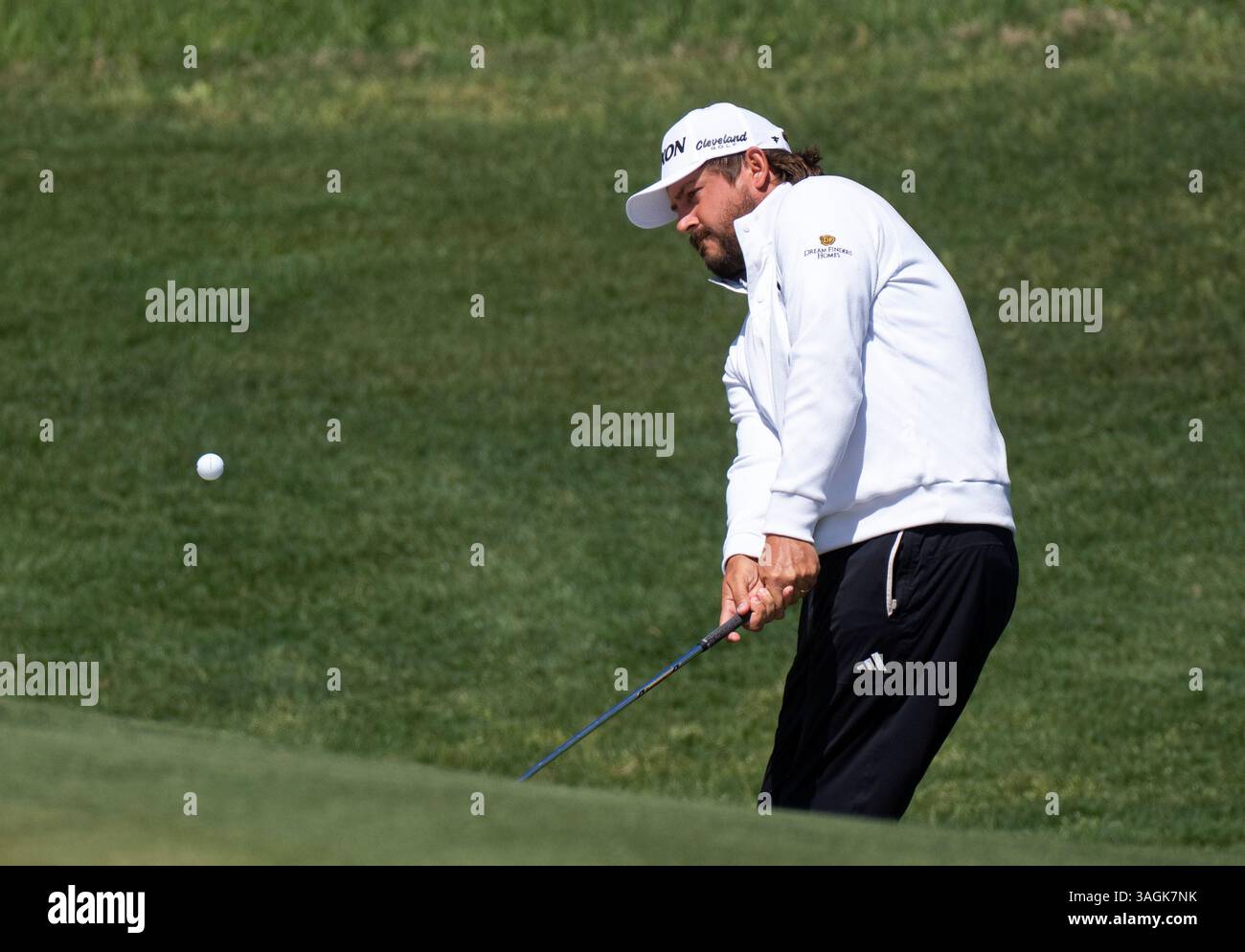 Andrew Novak hits a shot on the 10th hole during the final round of the ...