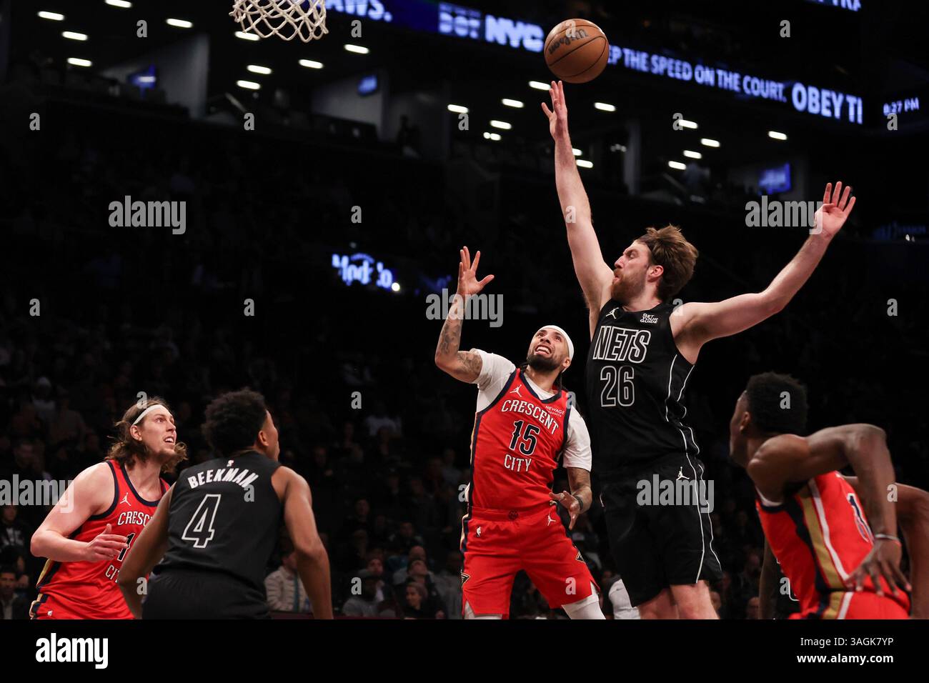 New Orleans Pelicans guard Jose Alvarado (15) throws the ball over ...