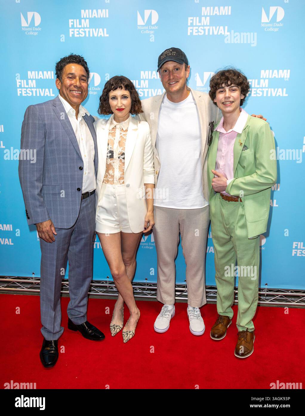 MIAMI, FL - APRIL 8: Actor Oscar Nuñez, actress Christina Brucato ...