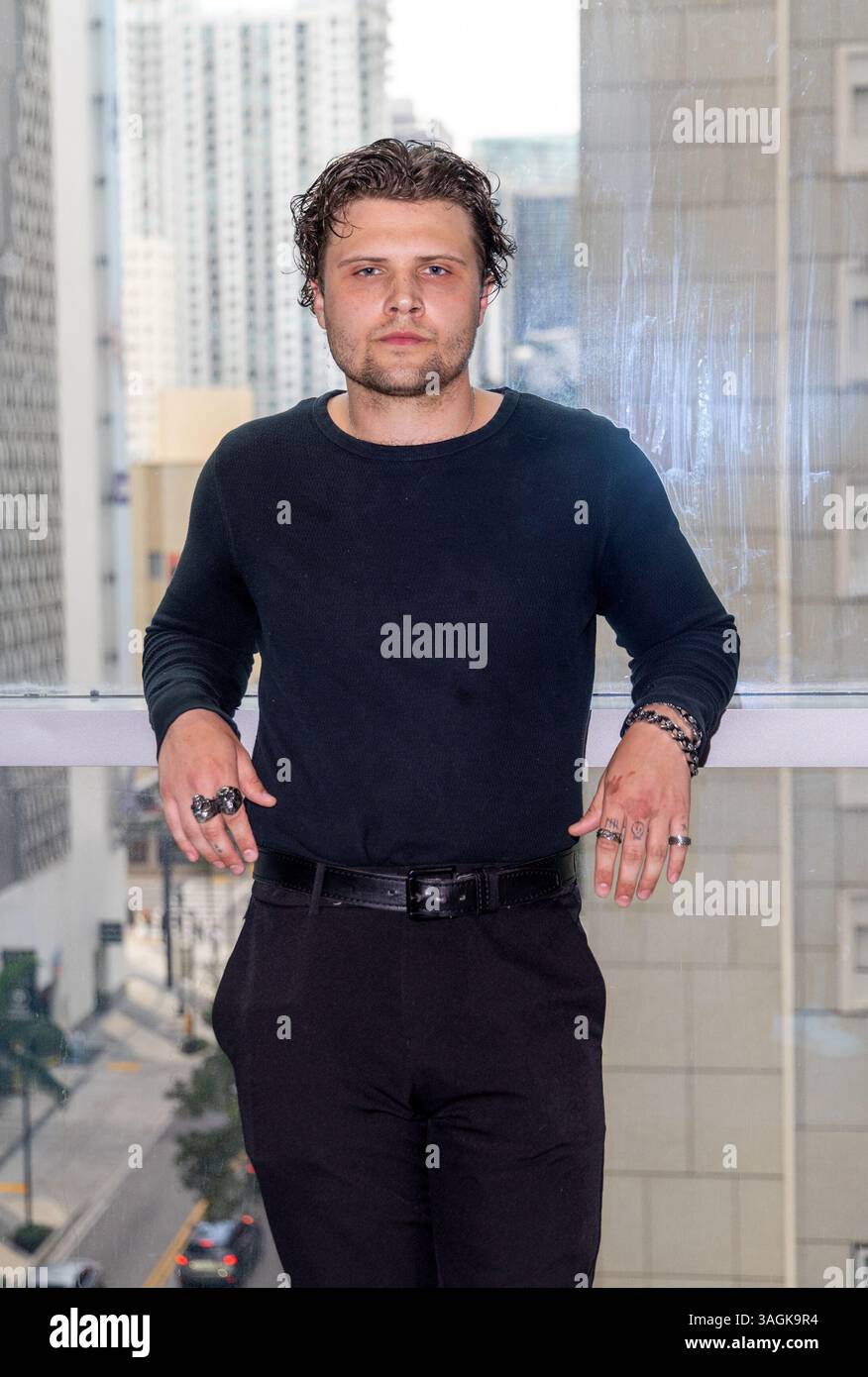 MIAMI, FL - APRIL 8: Actor Clayton Royal Johnson arrives during The ...