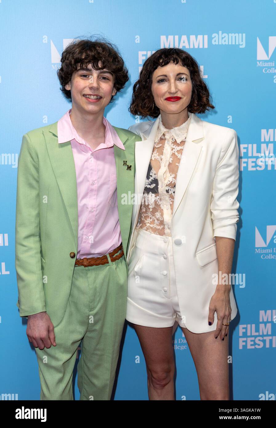 MIAMI, FL - APRIL 8: Actor Kue Lawrence and Christina Brucato arrive ...