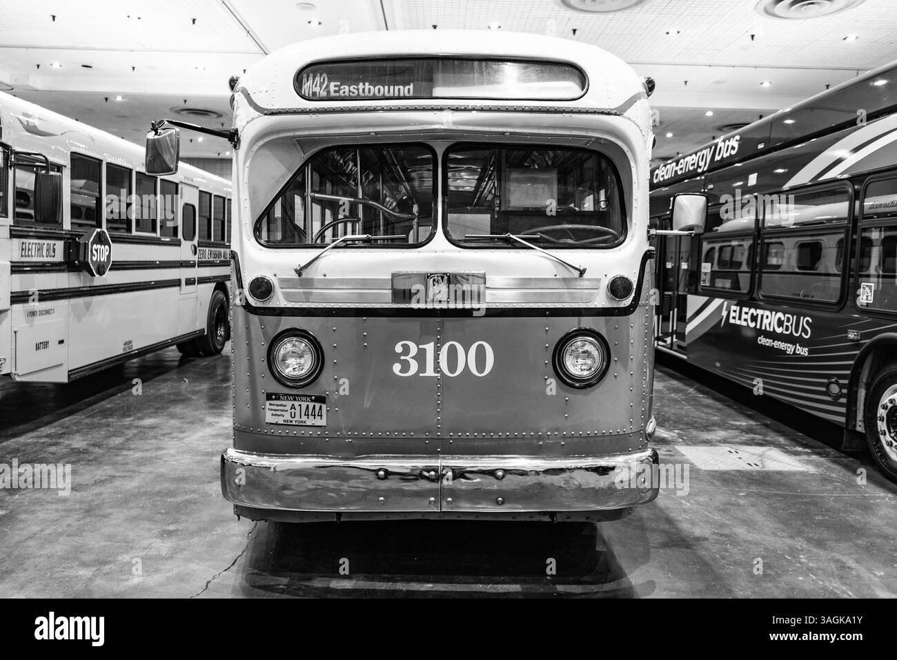 New York City, USA - March 27, 2024: 1956 Rosa Parks Bus retro school ...